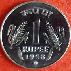 1 Rupee Coin 1992 to 2004